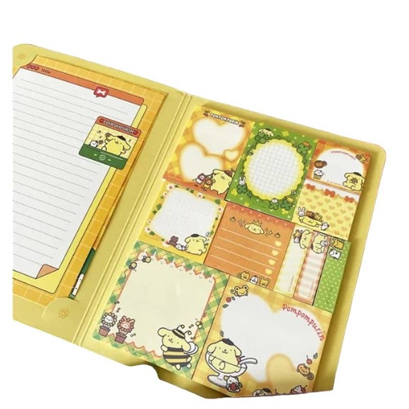 Sanrio | Office | Sanrio My Pompompurin Retro Post It Sticky Note Stationery Set New | Poshmark
